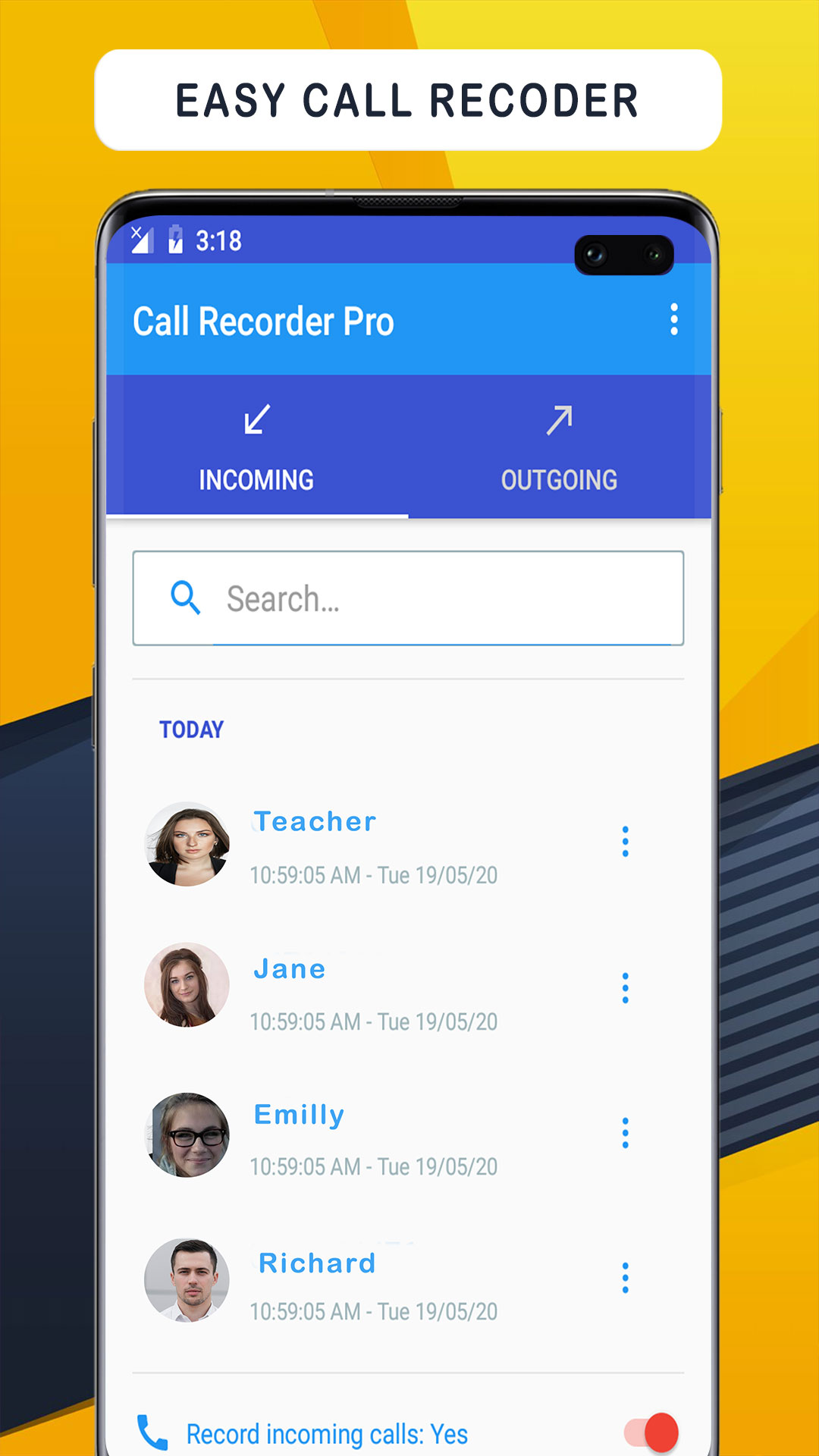 Call Recoder Pro - Automatic Call Recorder App:Amazon.it:Appstore for ...