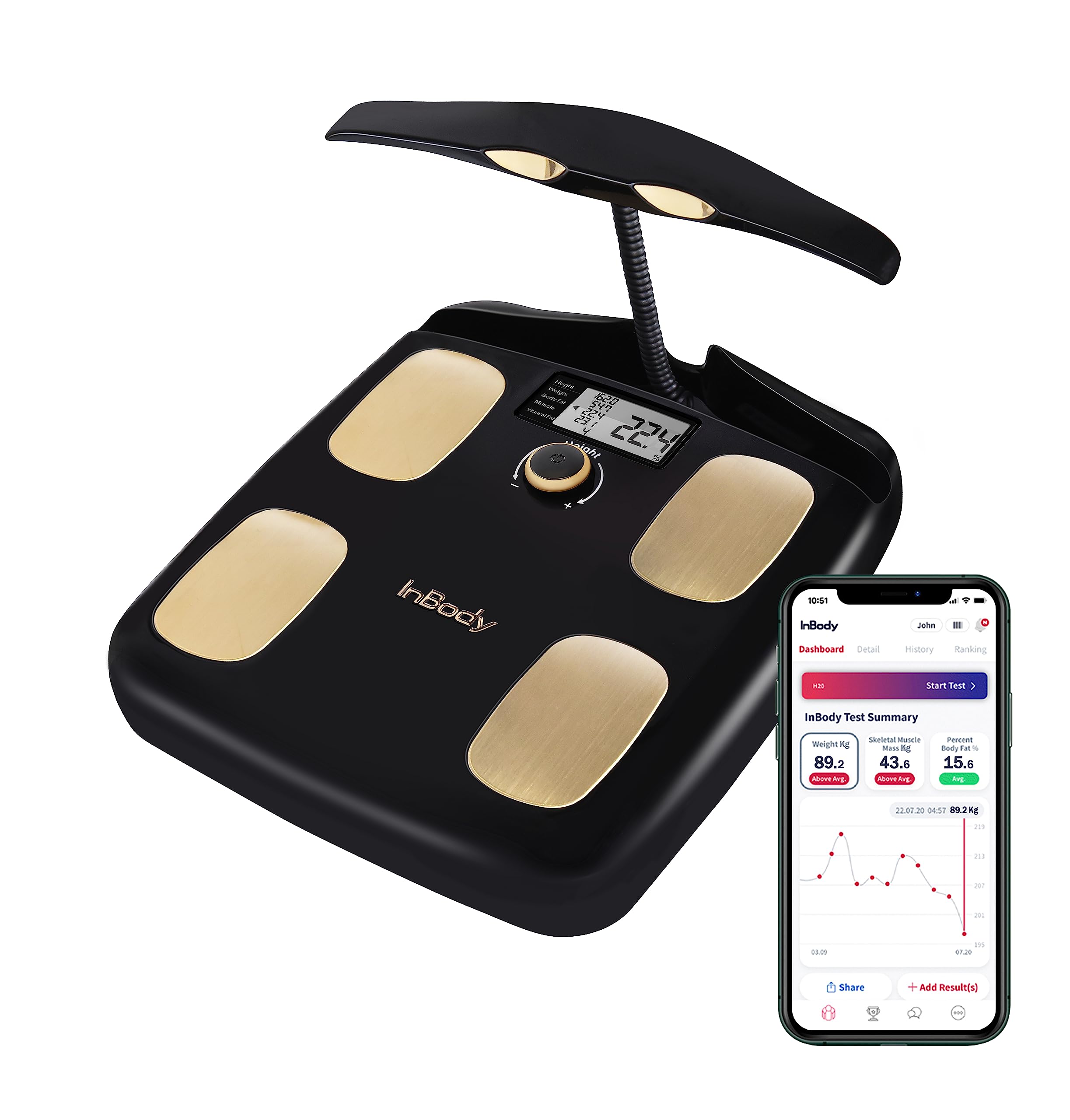 Mua InBody H20N-Black Smart Full Body Composition Analyzer Scale - Full ...
