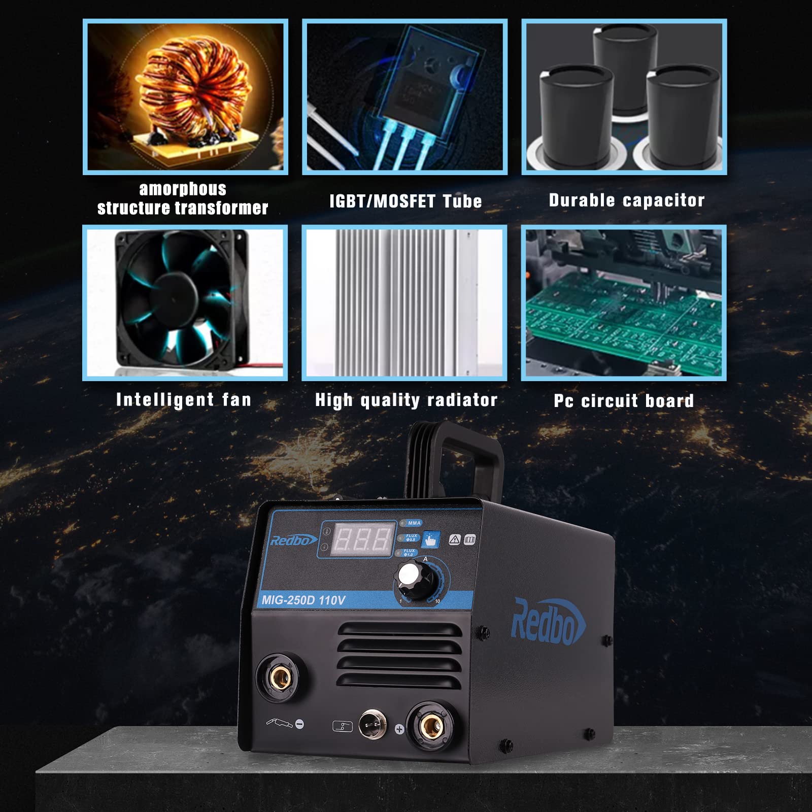 Mua Redbo Mig-250D 110V 130A Portable Gasless/Stick 2 in 1 MIG Welding ...