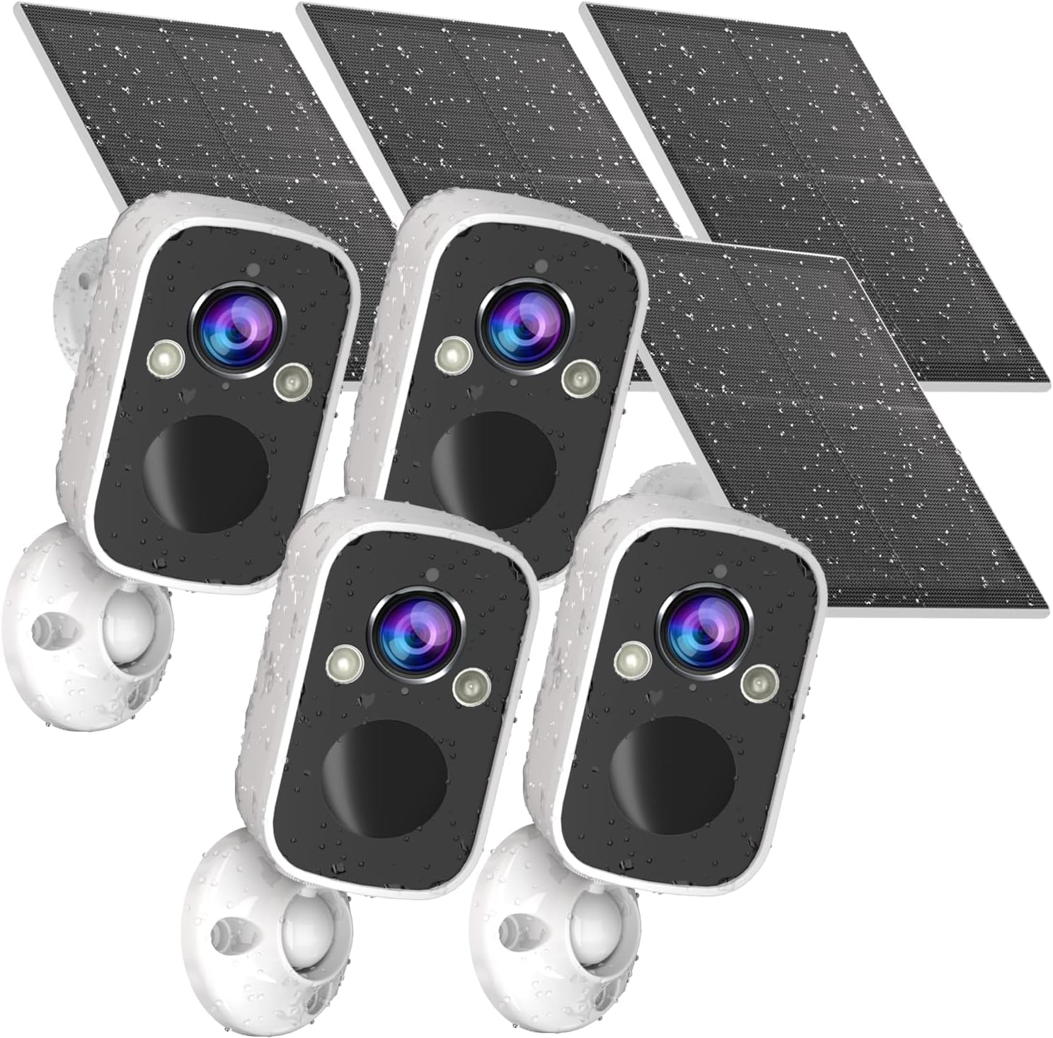 Rraycom 4Pack Security Cameras Wireless Outdoor,2K Battery Powered ...