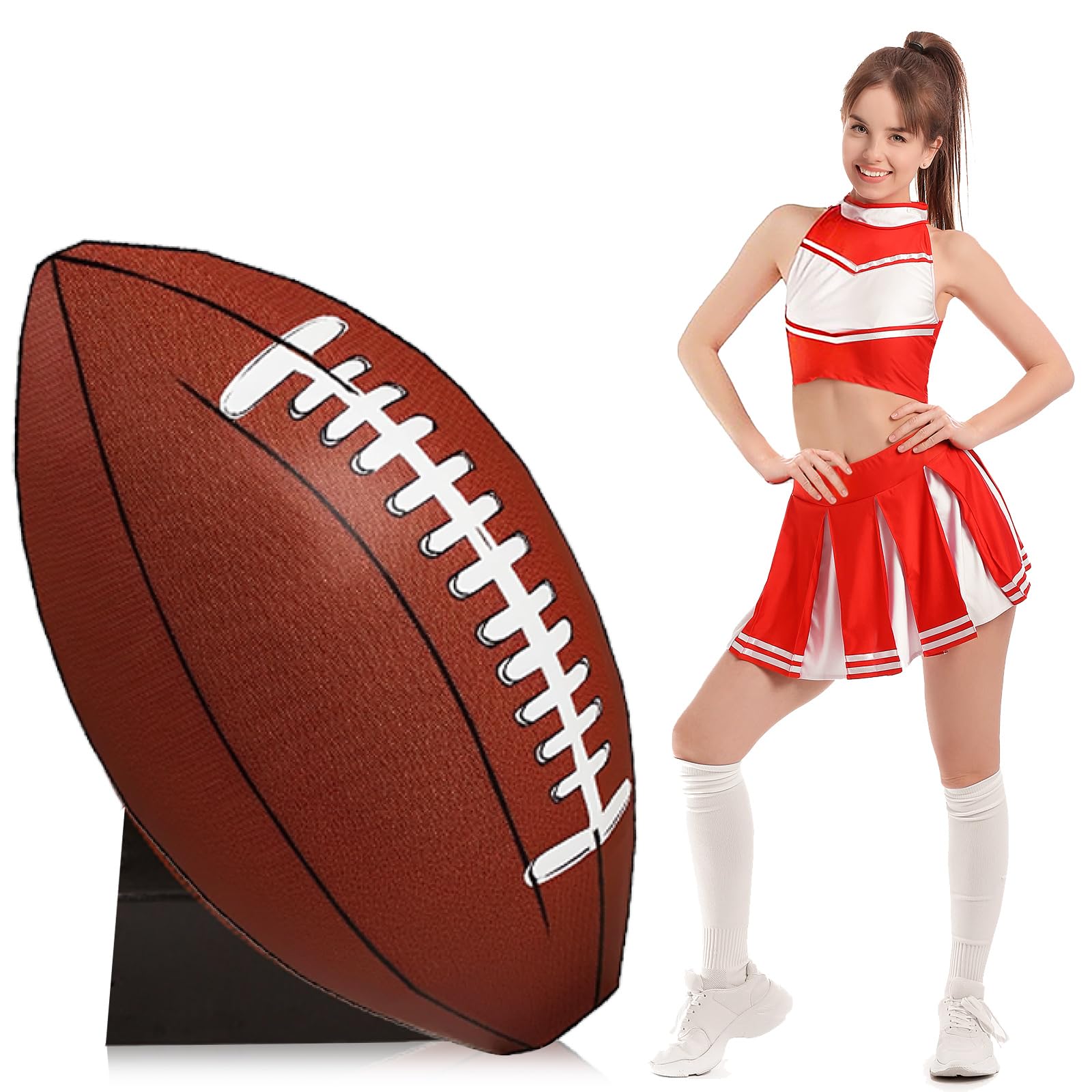 Chunful 4 ft Large Football Cardboard Cutout Stand up Life Size ...
