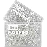 Amazon.com: DANRONG 800 PCS Clear Push Pins, Standard Thumb Tacks for ...