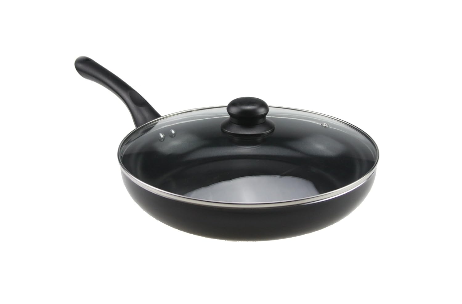 Mastercook Non Stick Frying Pan with Glass Lid - Heavy Duty Hob Gas ...