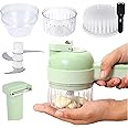 Amazon.com: 4 in 1 Portable Electric Vegetable Cutter Set Mini Food ...
