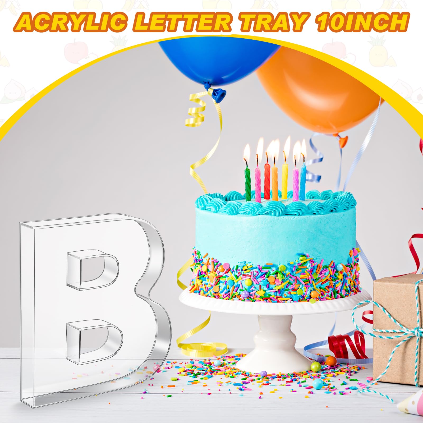 Mua 10'' Acrylic Letter Box Form Tray Display Fillable Letter ...