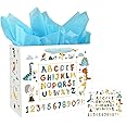Amazon.com: 13" Large Dinosaur Baby Boy Gift Bag Baby Shower Birthday ...