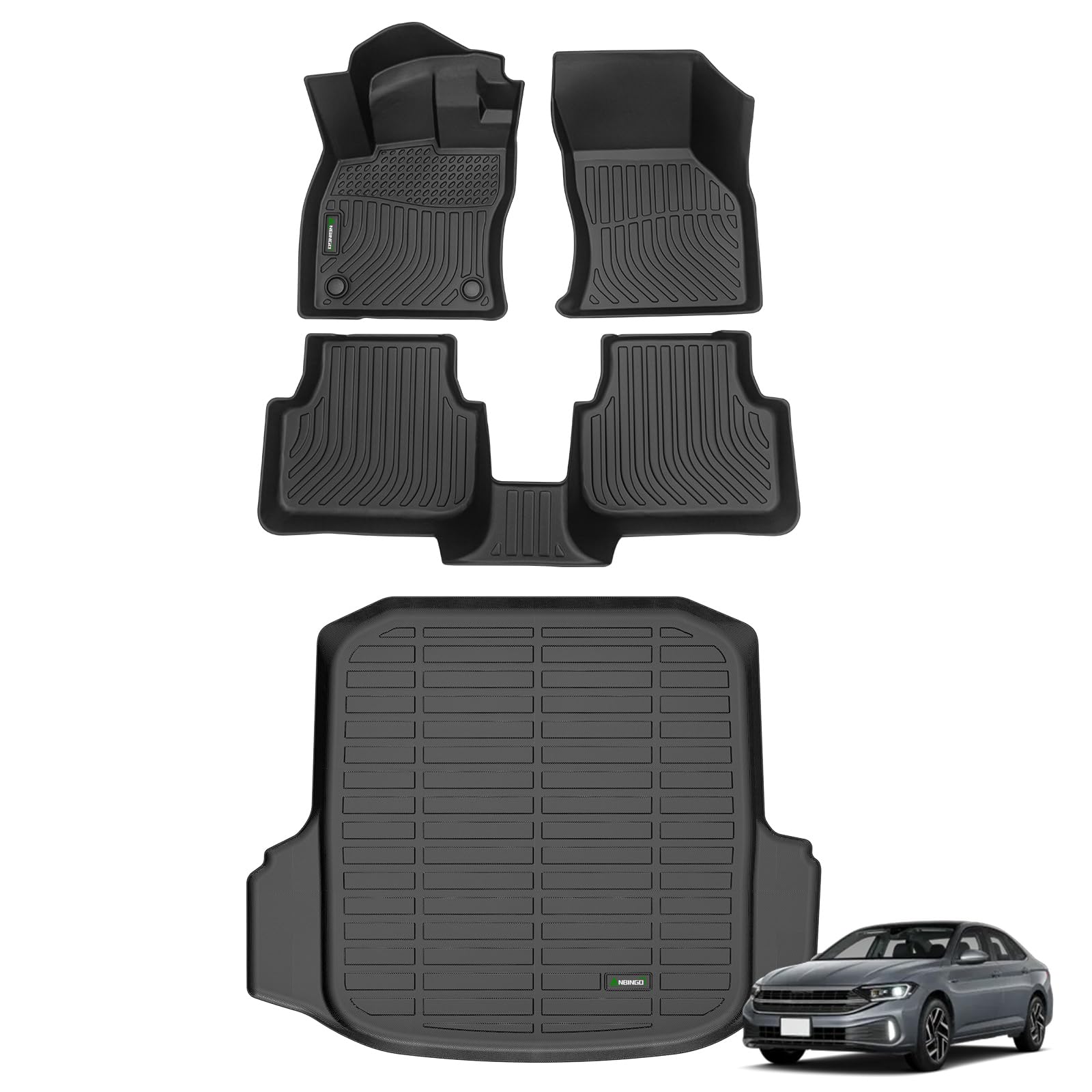 ANBINGO® Floor Mats & Cargo Liner Set for Jetta 2019-2025 Waterproof ...