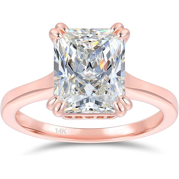 Moissanite Ring Moissanite Engagement Rings 10k/14k/18k Gold - Multiple ...