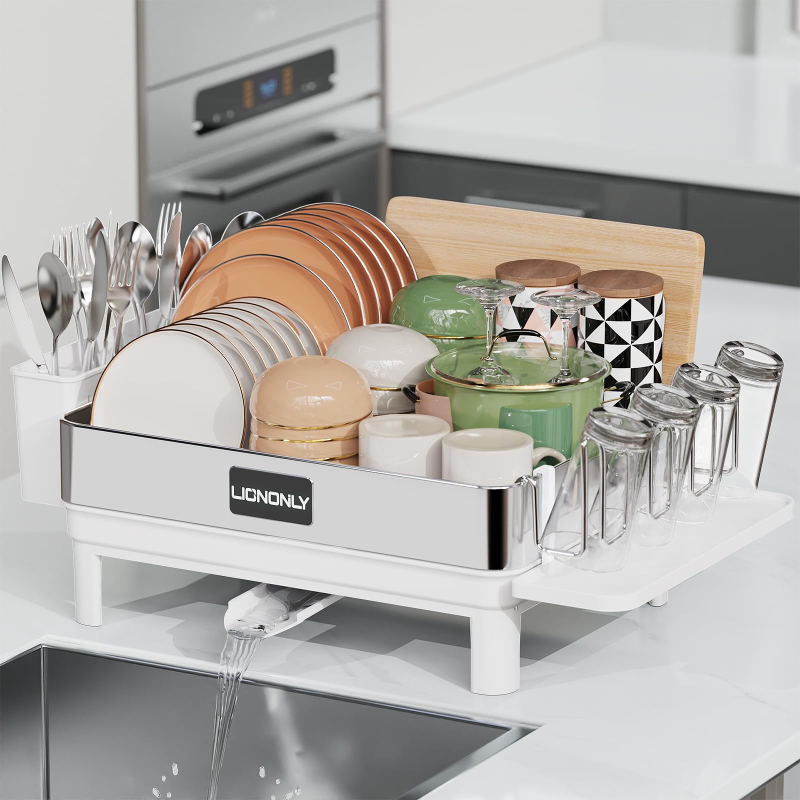 LIONONLY Dish Drying Rack, 304 Stainless Steel Dish Drainers for ...