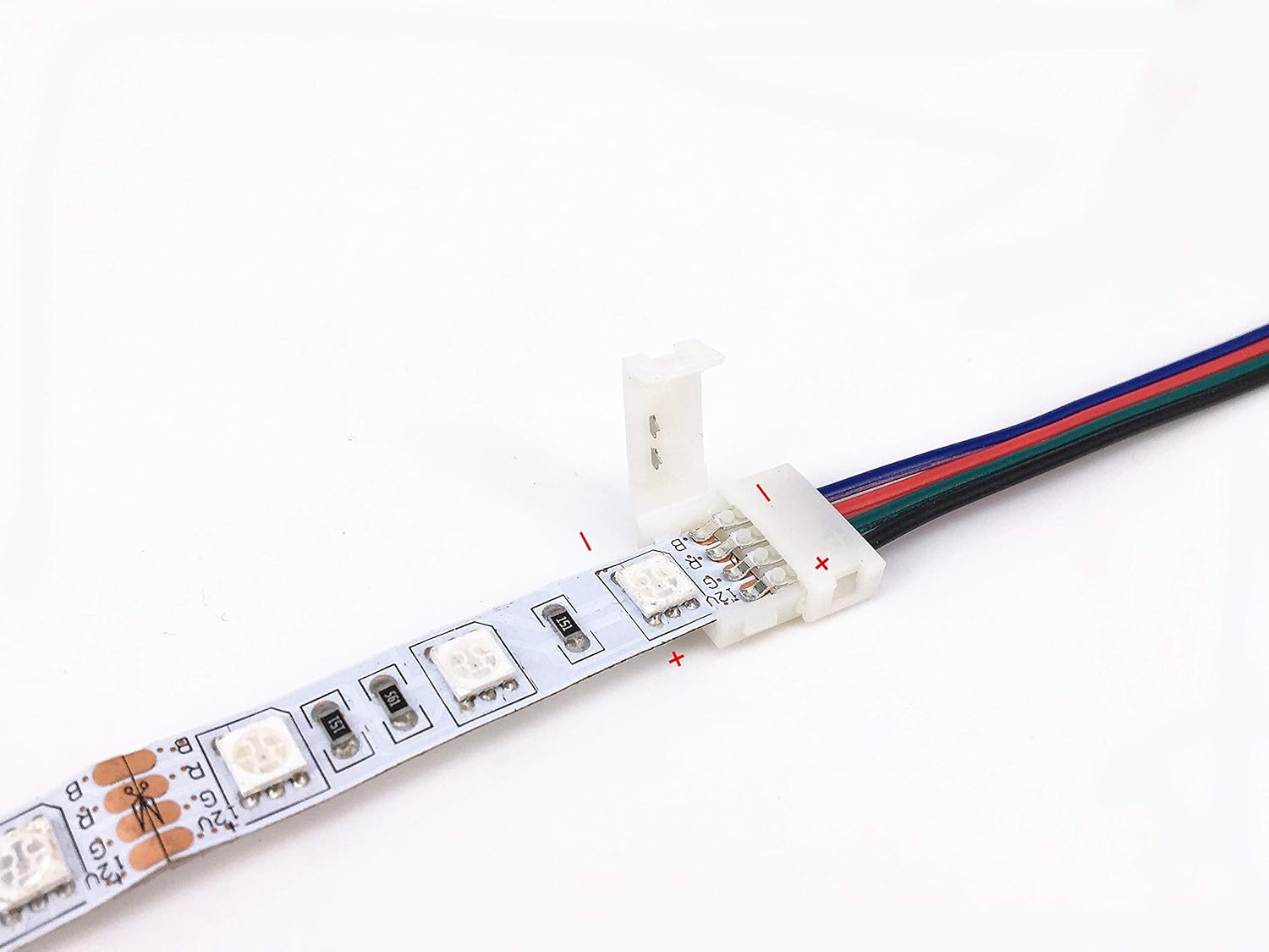 10 Pieces/Pack 4 pin RGB 10 mm LED Connection Strips to Strip Jumper ...