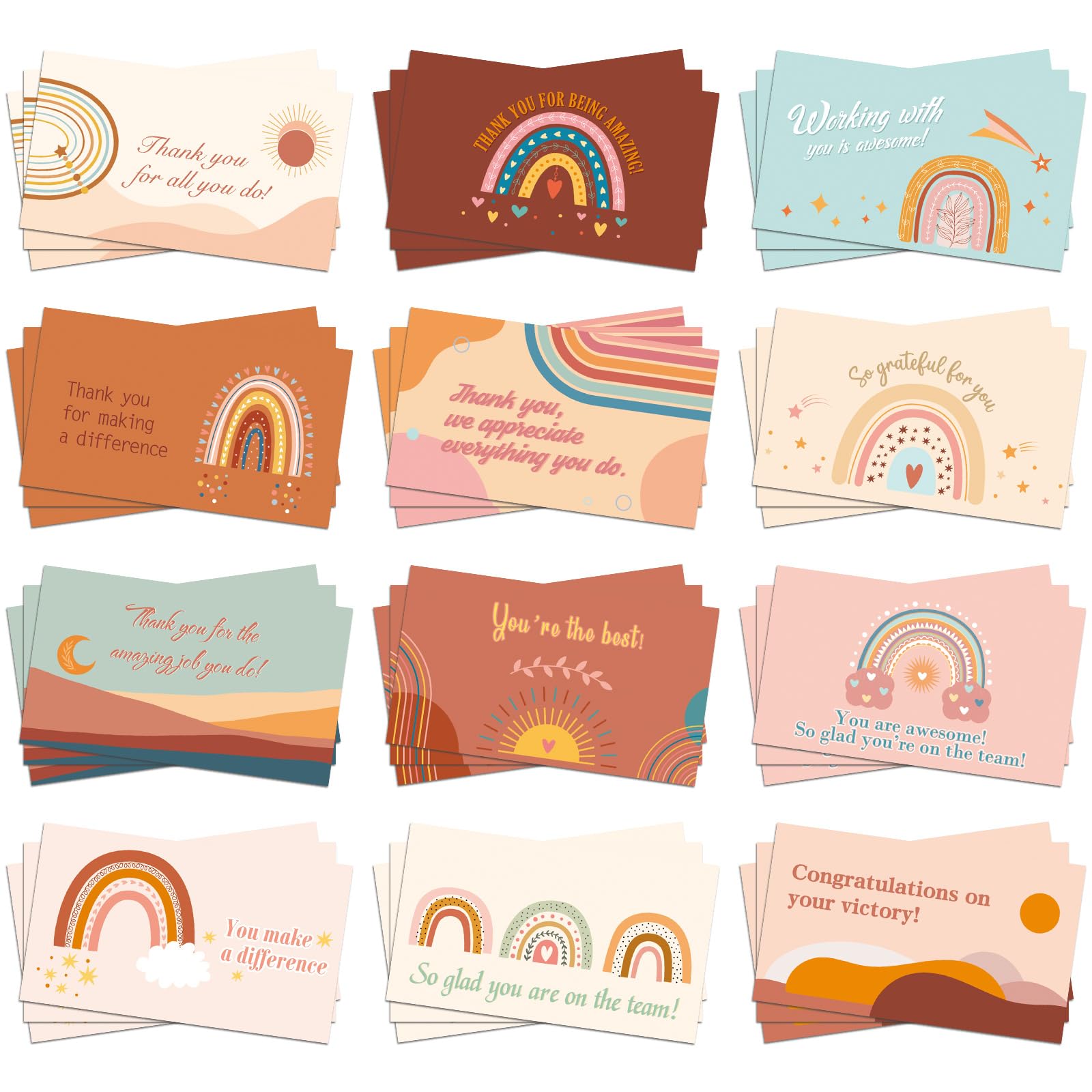 Yeaqee 240 Pcs Employee Appreciation Kudos Cards Funny Blank Back ...