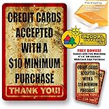 Amazon.com : NOTICE A MINIMUM CHARGE OF $___ REQUIRED WHEN USING YOUR ...