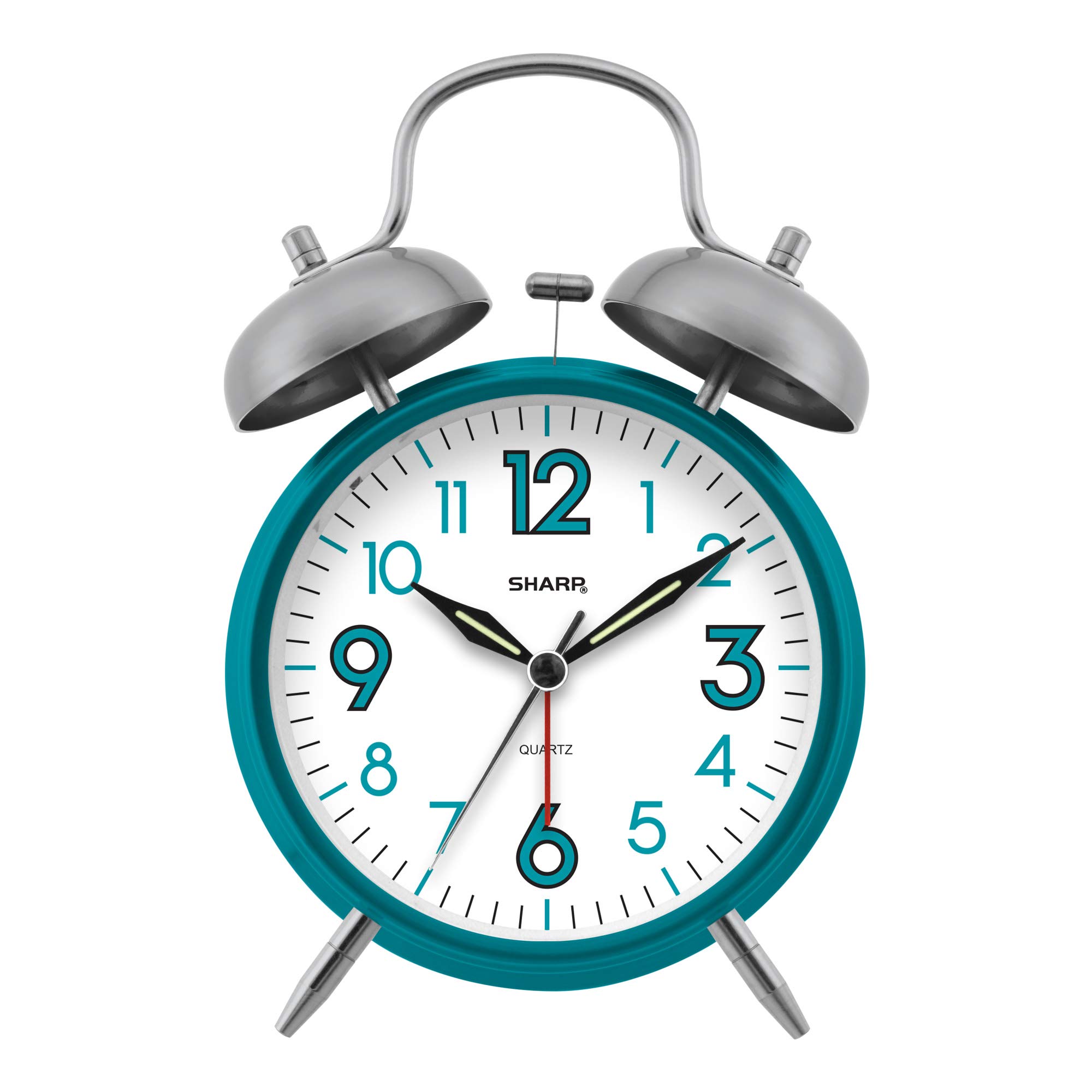 Mua Sharp SPC851 Twin Bell Alarm Clock, Teal trên Amazon Mỹ chính hãng 2024 | Fado