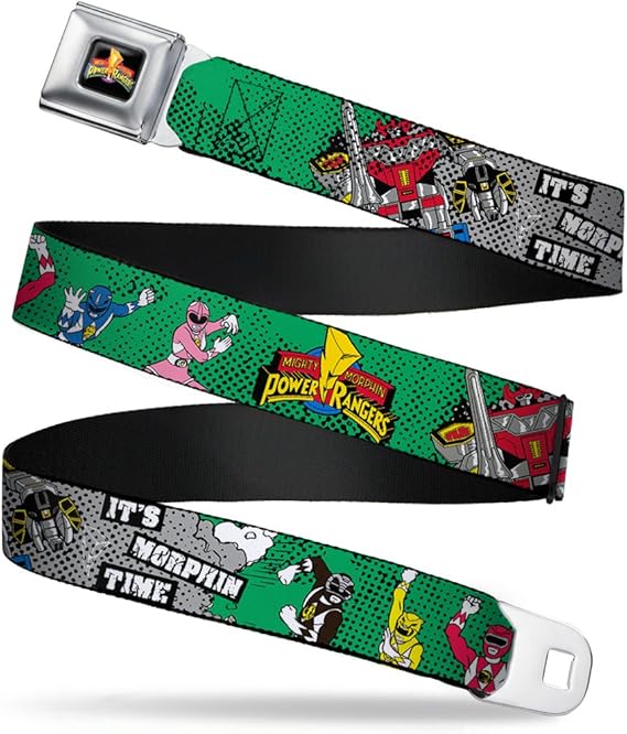Amazon.com: Buckle-Down Seatbelt Belt - Power Rangers in Action IT'S ...