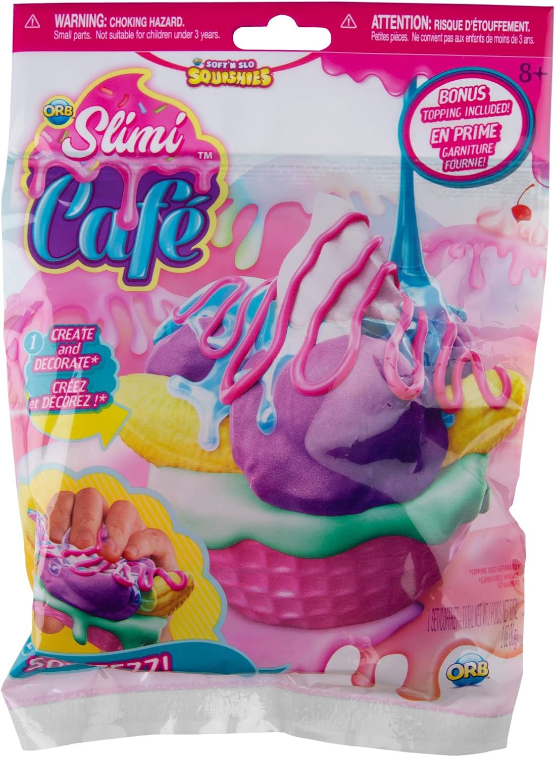 ORB 35772 Slimi Cafe Squishie Banana Split, Starter Pack Banana Split ...