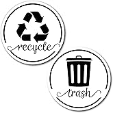 Amazon.com: White Trash Recycle Magnets for Kitchen Trash Can and ...