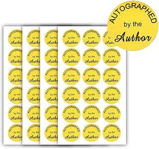 Amazon.com : Autographed by The Author Stickers, 1.18 inch Round ...