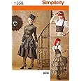 Amazon.com: Simplicity 1558 Women's Steampunk Halloween and Cosplay ...