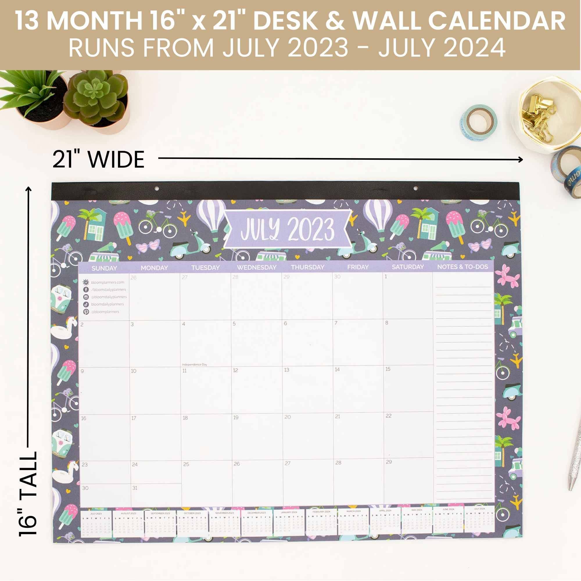 Mua bloom daily planners 2023-2024 Academic Year Desk Calendar - 21" x ...