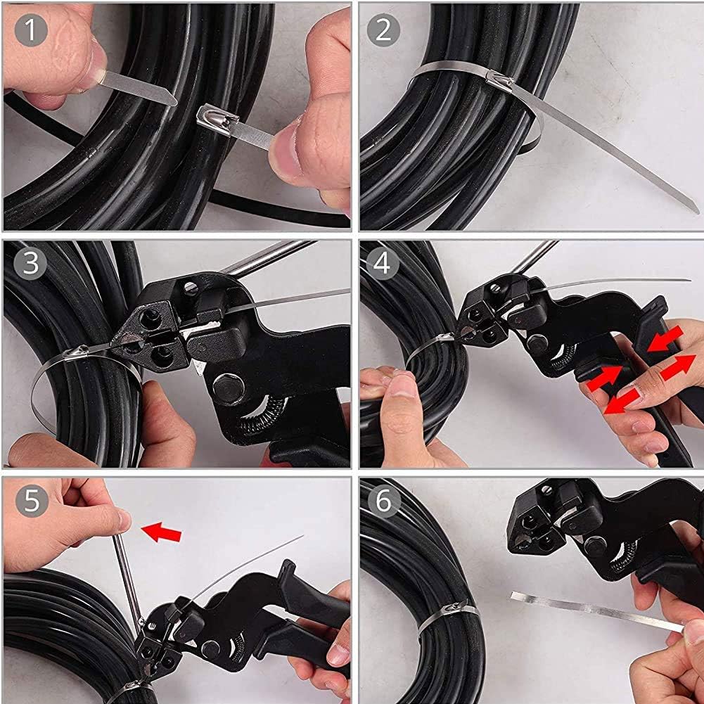 Kacniohen Stainless Steel Cable Tie Cutter Gun Automatic Cable Tie Gun ...