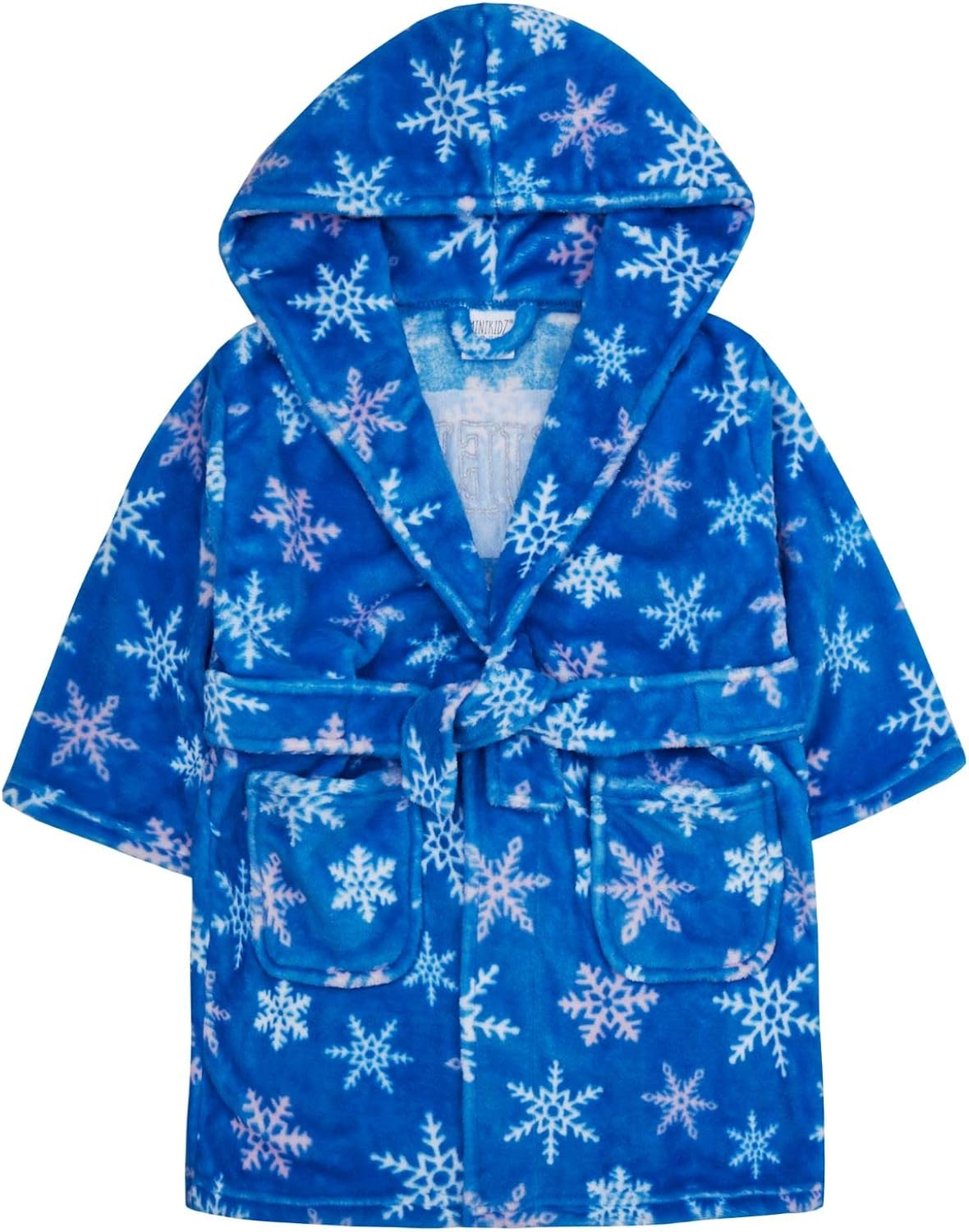 Lora Dora Girls Snow Queen Robe Hooded Fleece Dressing Gown Kids ...