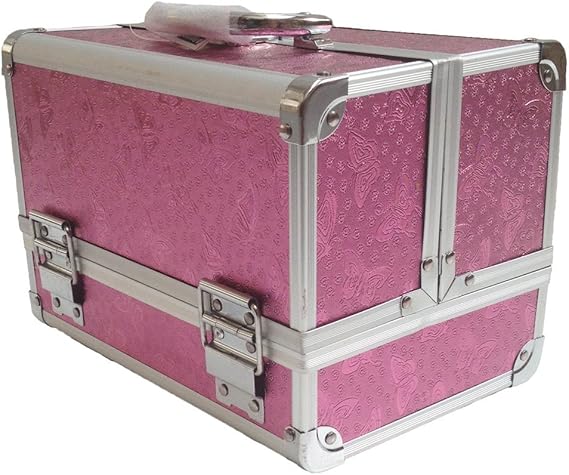 Professional Pink Rose Aluminium Beauty Cosmetic Box Make Up Case ...