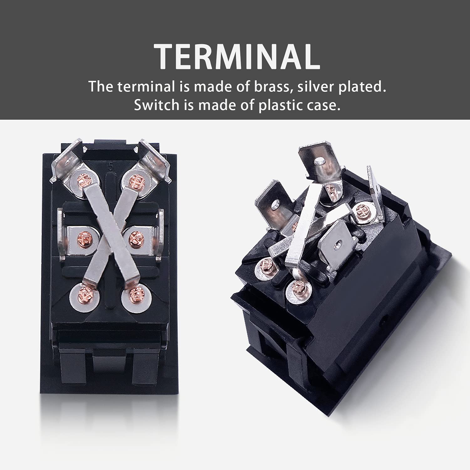 -Off- ON mankk Reverse Polarity Toggle Momentary Rocker Switch Power RV ...