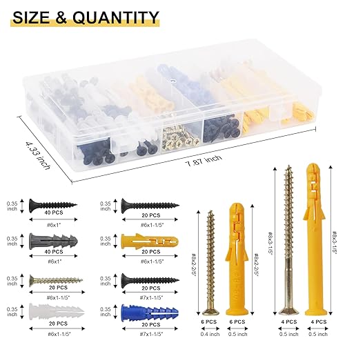Plastic Wall Anchor Sizes