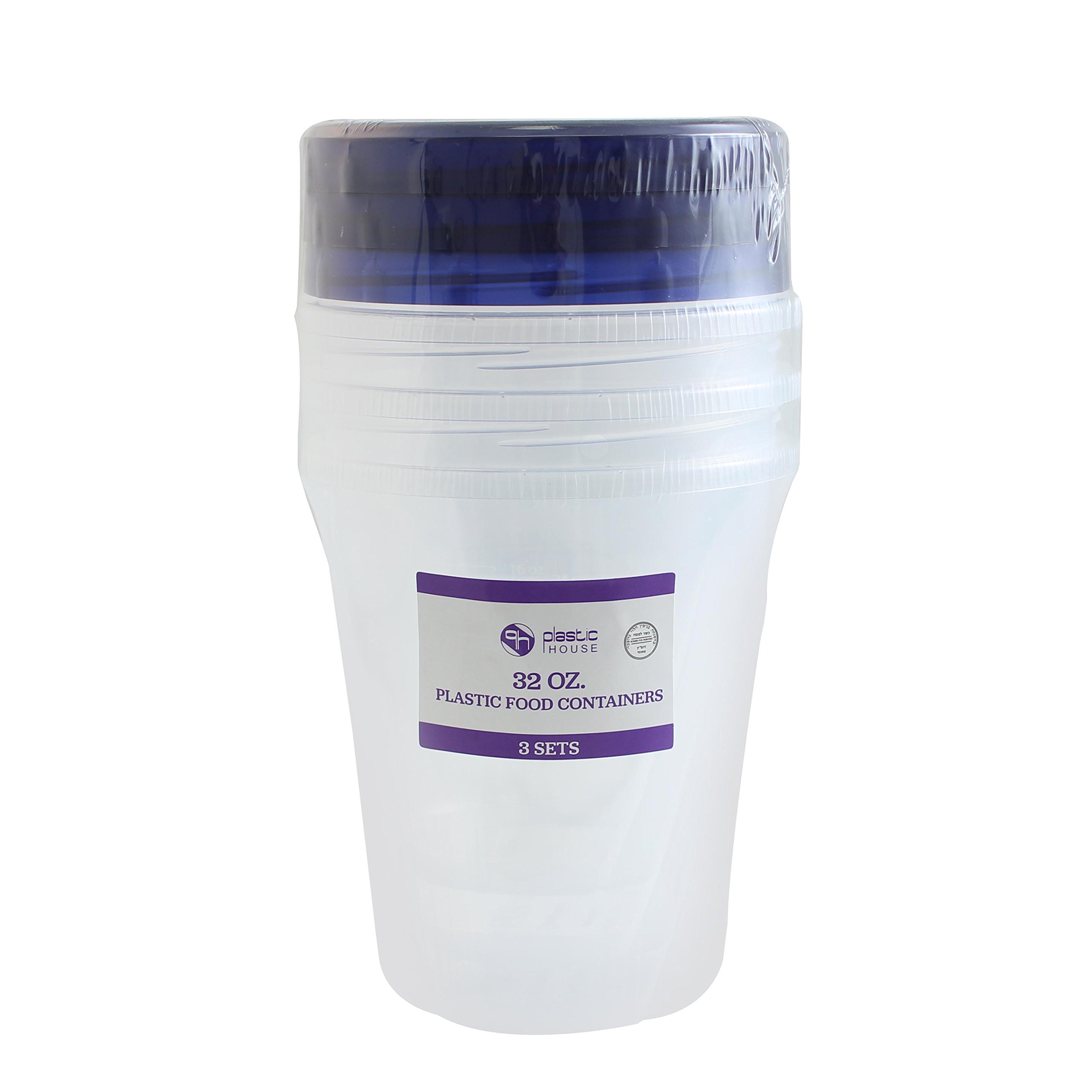Mua [32Oz - Blue - 3 Pk] Twist Top Food Storage Containers Leak-Proof ...