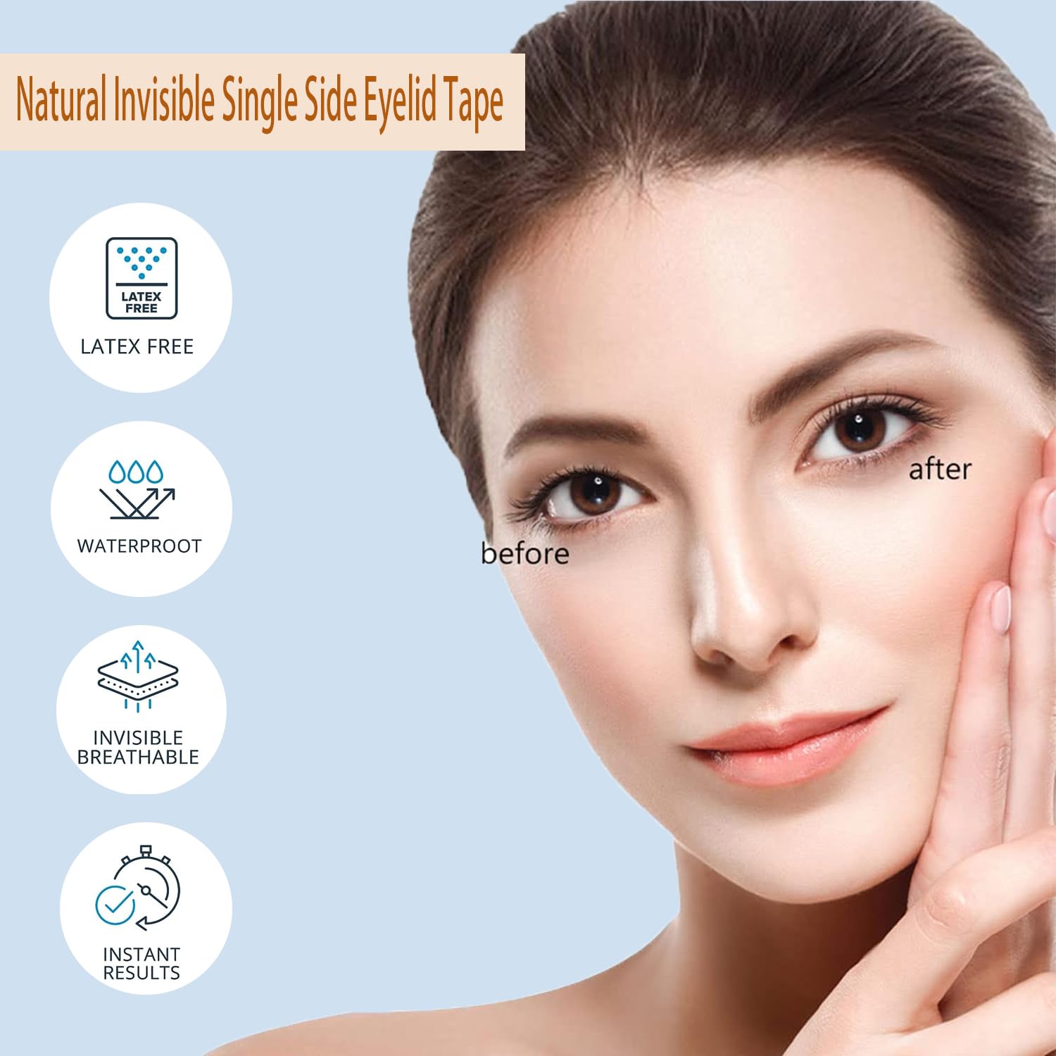 Mua 200Count One-Sided Sticky Double Eyelid Tapes Stickers, Medical-use ...