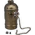 RDEXP Vintage Lamp Socket with Pull Chain AC 110-240V E27 Light Bulb ...