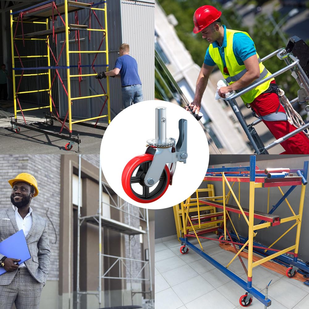 USCaster 6inch Scaffolding Wheels-Heavy Duty Locking Casters 1100LBS ...