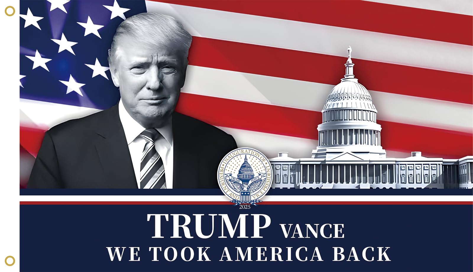 Trump Vance Flag,Donald Trump 2025 47th President 3x5 Ft flags,WE Took ...