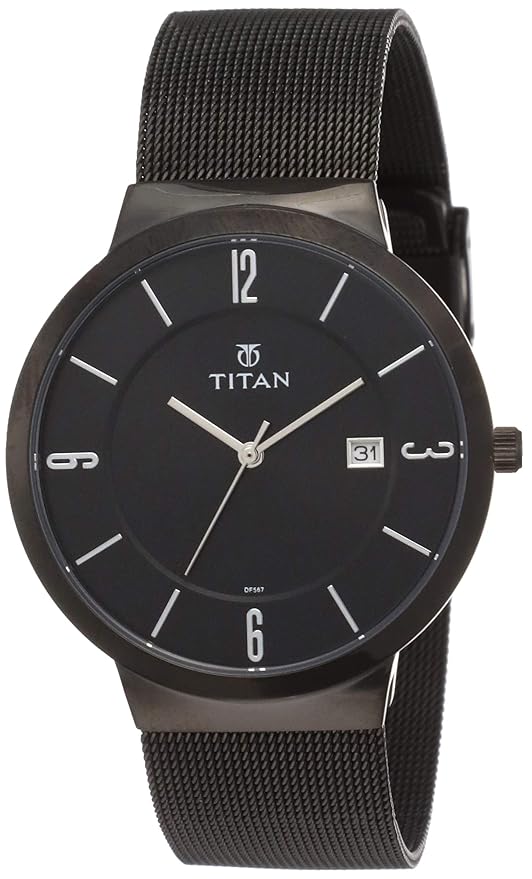 Buy Titan Analog Black Dial Men's Watch-NM90053NM01W / NL90053NL01W at ...