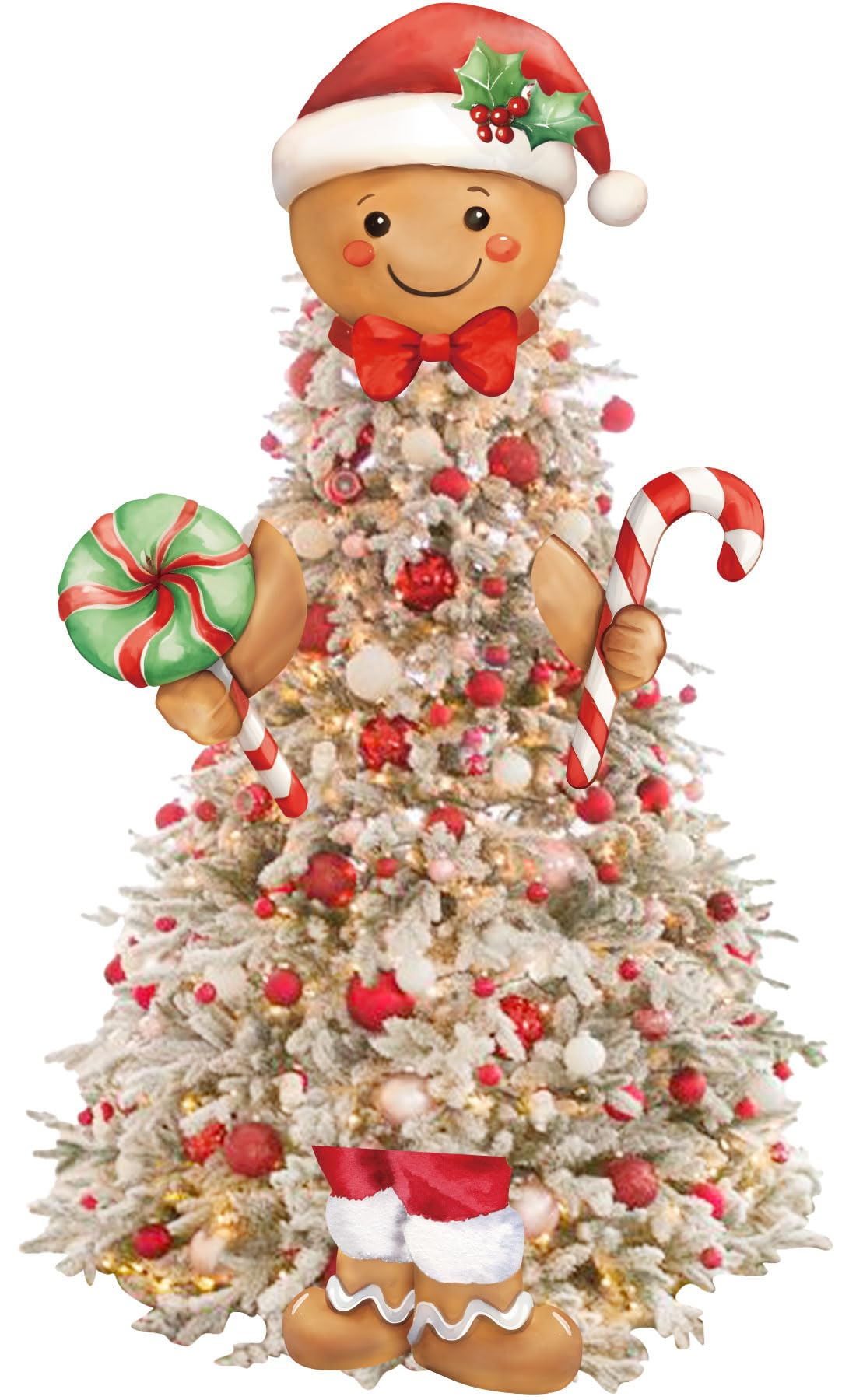Vloso Gingerbread Christmas Tree Topper,Gingerbread Decor for Christmas ...