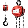 VIVOHOME Chain Hoist 1/2 Ton 10ft Red, Mini Chain Hoist 1100Lbs, Heavy ...