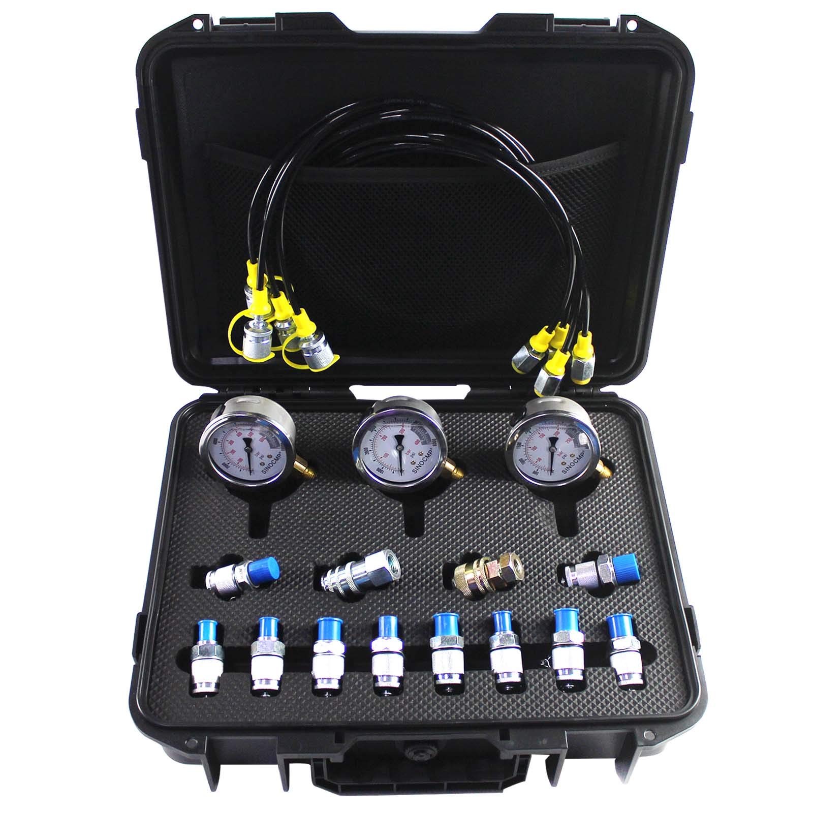 Mua SINOCMP Hydraulic Pressure Gauges Test Kit 25/40/60mpa 3 Pressure ...