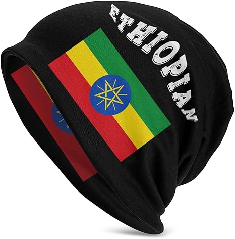 N/A/ Ethiopian Flag Adult Unisex Knit Hat, Beanie Hat Winter Warmer ...