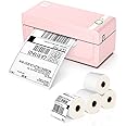 Amazon.com: JADENS Pink Shipping Label Printer & 4 Rolls Thermal Labels ...
