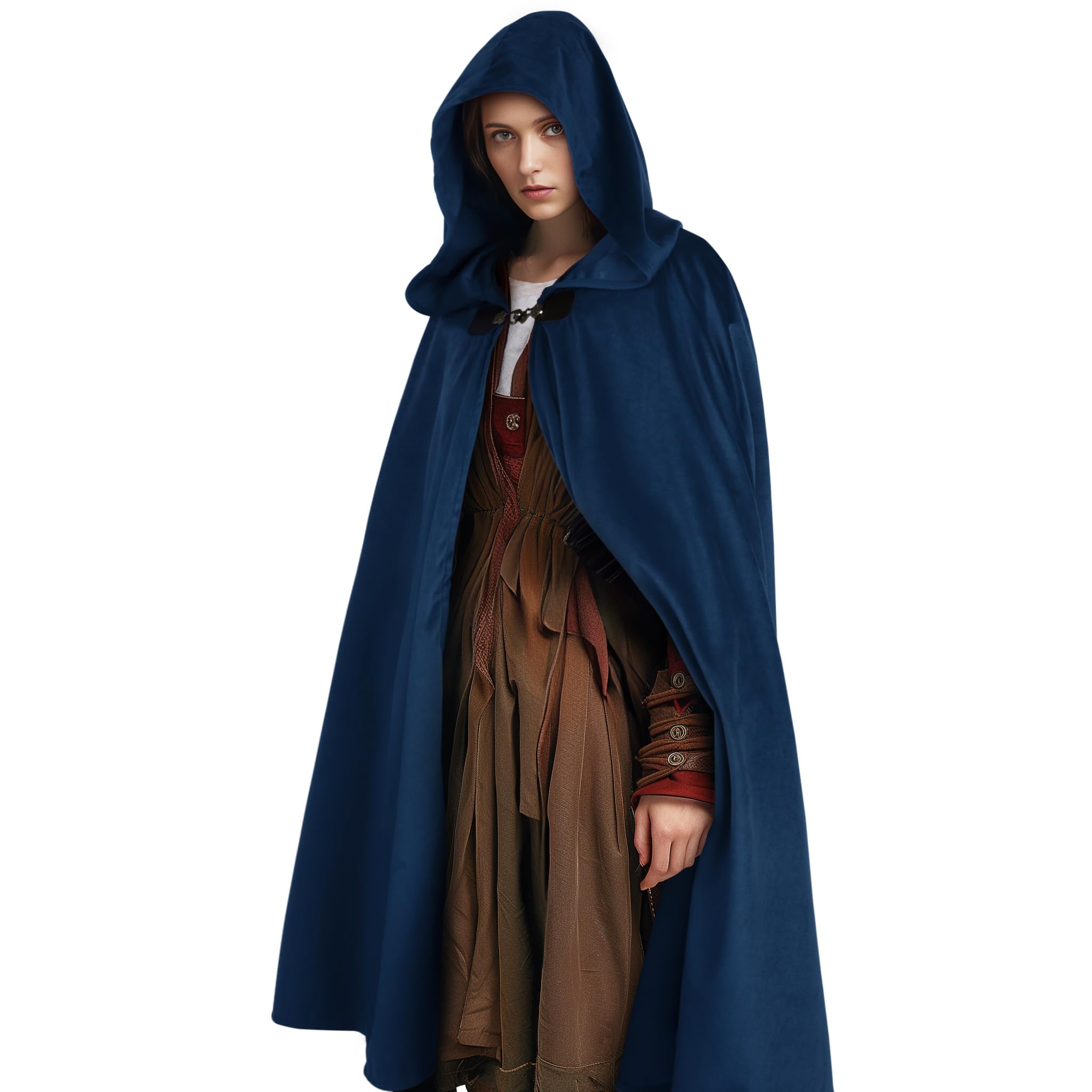 Mua Renaissance Hooded Cloak Hobbit Halloween Costume Medieval Cosplay ...