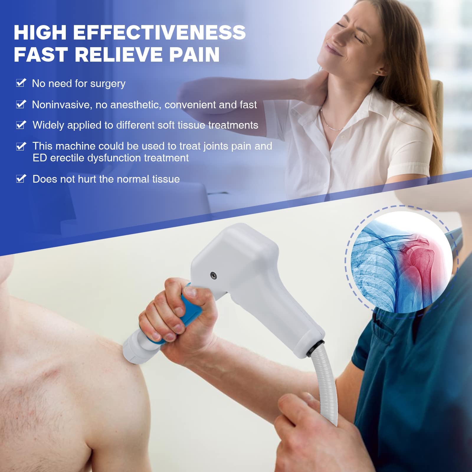 Mua Shock Wave Therapy Machine with 10 Bar for Joint and Muscle Pain ...