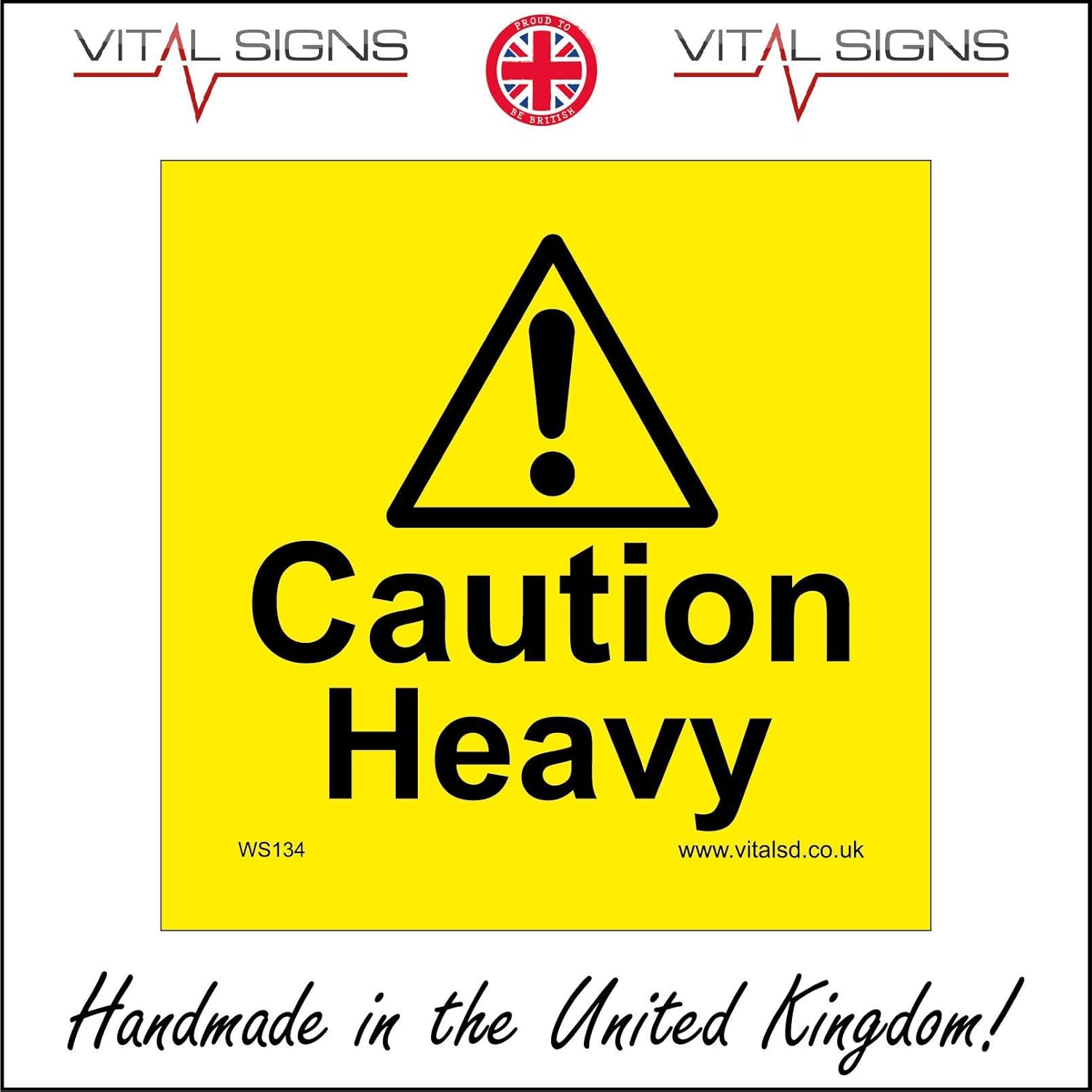WS134 Caution Heavy Sign Lift Back Weight Warning Hazard Health And ws134-caution-heavy-sign-lift-back-weight-warning-hazard-health-and