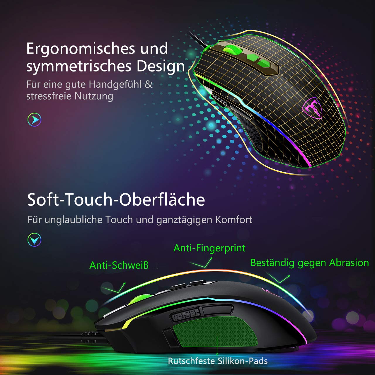 Mua Vollion RGB Gaming Mouse with 8 Programmable Buttons 7200 DPI / RGB ...