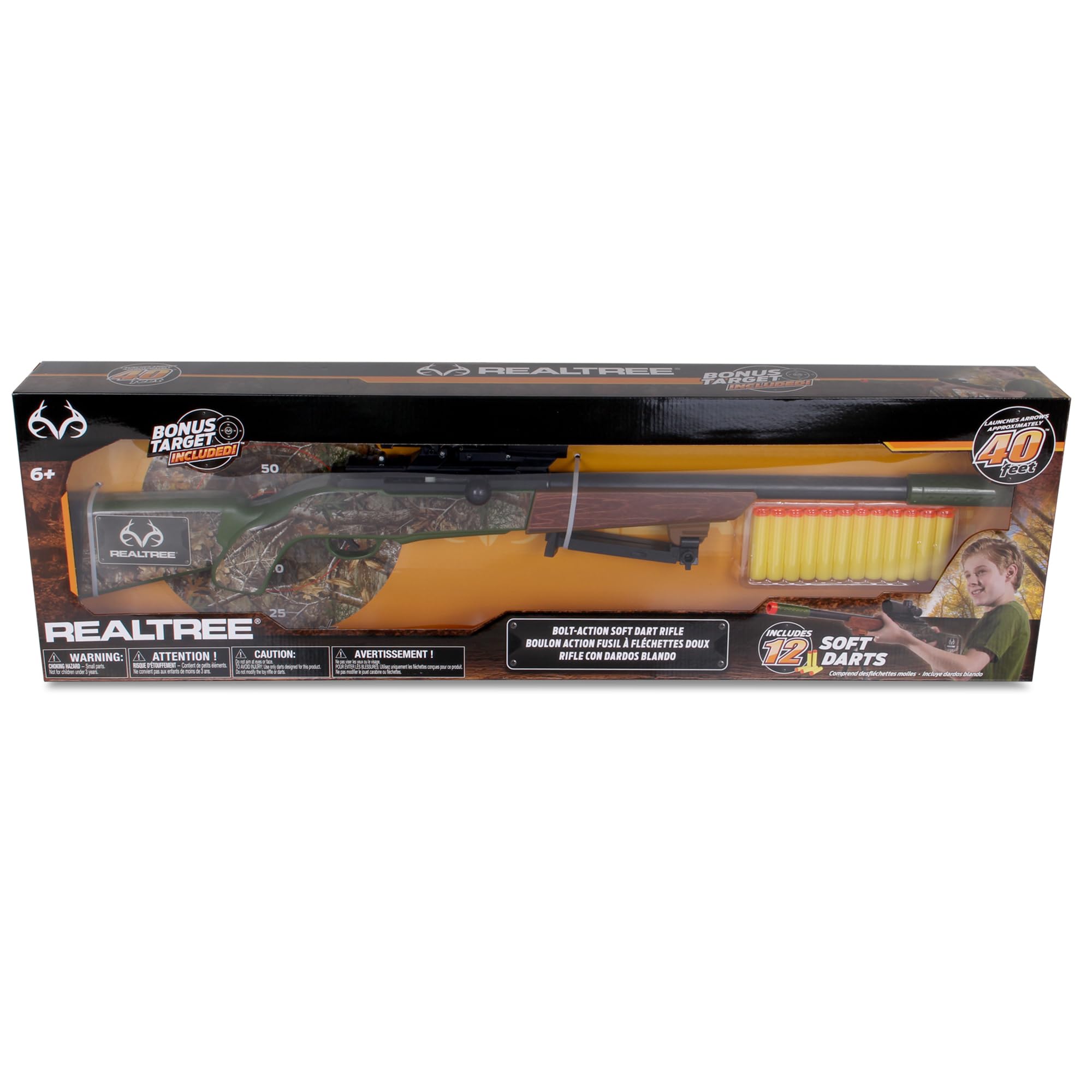NKOK Realtree: Soft Dart Hunting Rifle - Green - Kids Toy, Bolt Action ...