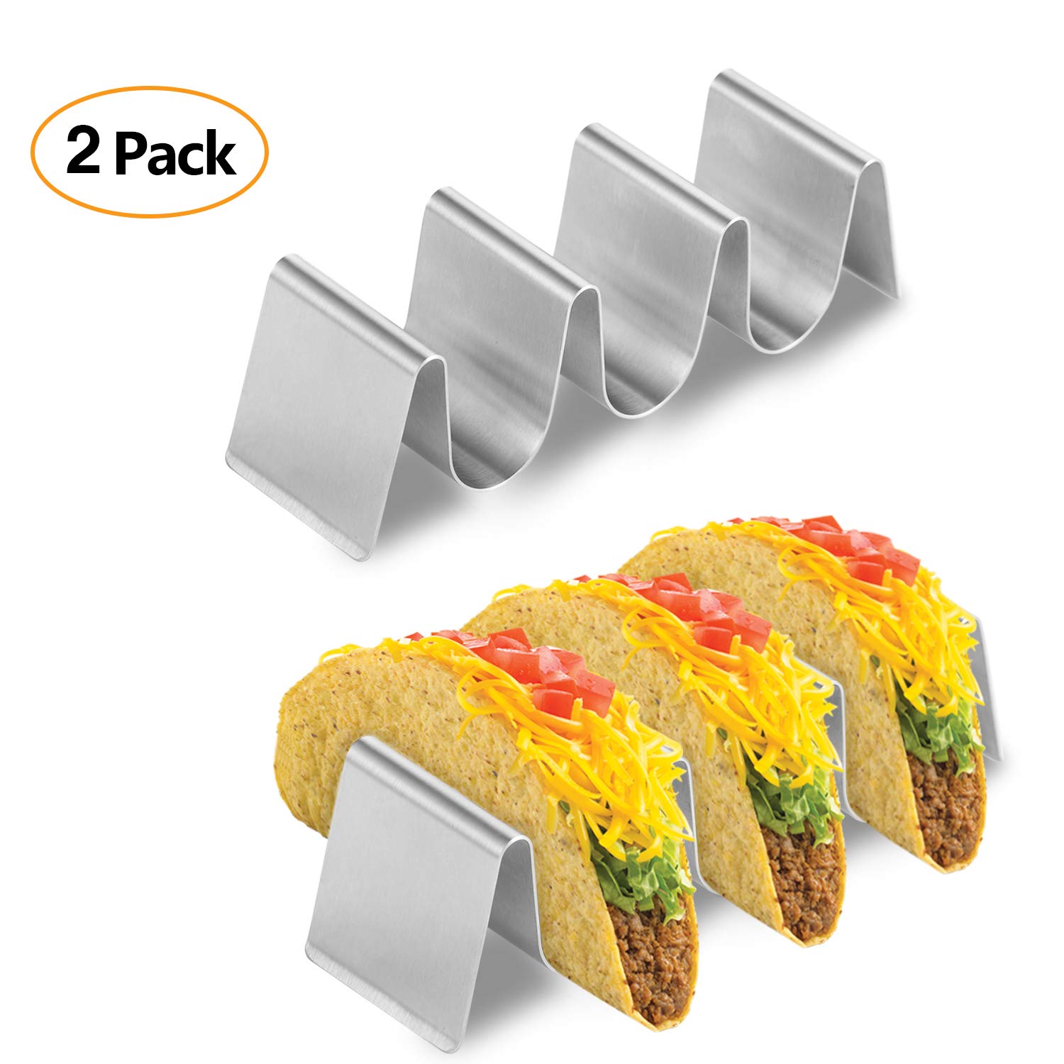 Amazon.com | Buruis Mini Taco Holder Stand, 2 Pack Premium 304 ...