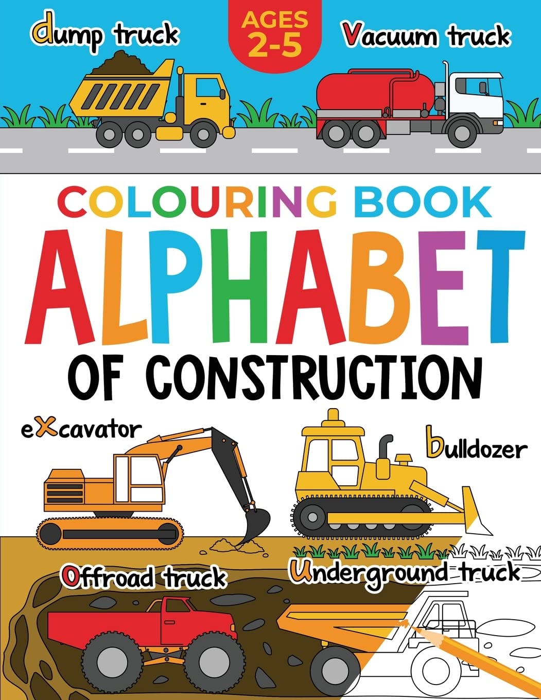 Mua Construction Colouring Book for Children: Alphabet of Construction ...