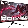 KTC 27 pulgadas WQHD 180Hz 1ms Monitor curvado para juegos 1440P 144Hz ...