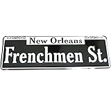 Amazon.com : Rue Bourbon Tin Sign 24 x 5in : Yard Signs : Garden & Outdoor