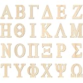 Amazon.com: 3 Inch 112 Pieces Wooden Greek Letters Bold Font Unfinished ...
