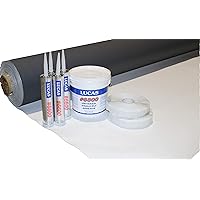 Amazon.com: TPO RV Rubber Roof Kit 45 mil | 9'6" Wide x 10'-40' Long RV (Camper) Roof Repair (10 ...